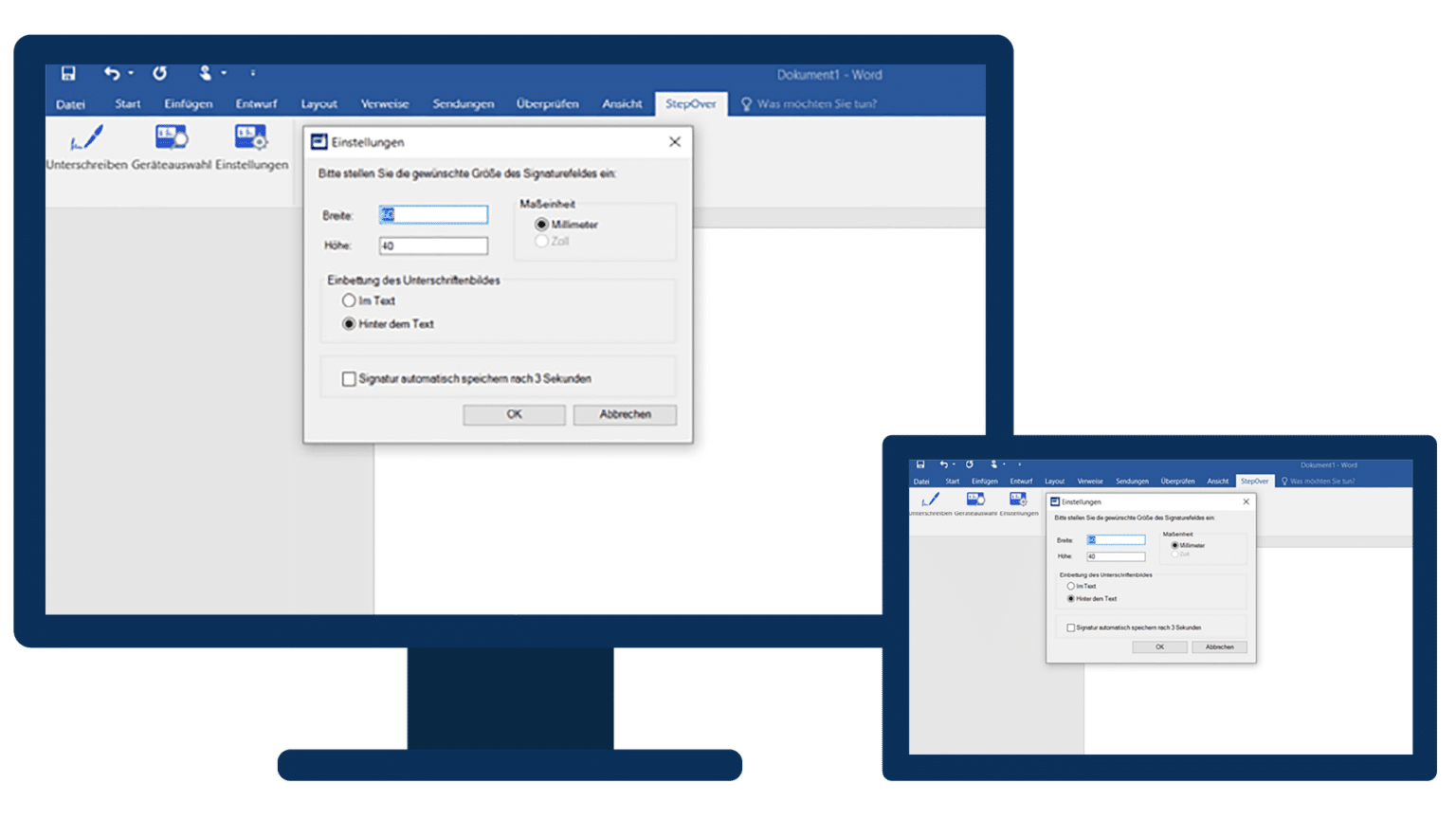 StepOver Office Plugin - Word & Excel Dokumente signieren